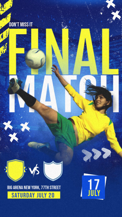 Soccer Matchday Media Social Post Template | PosterMyWall