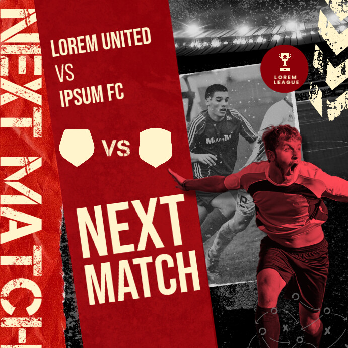 Copy of Soccer Next Match Instagram Post | PosterMyWall