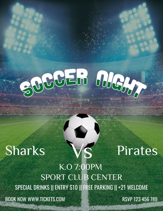 Soccer night Template | PosterMyWall