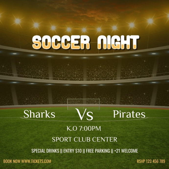 Soccer night Template | PosterMyWall