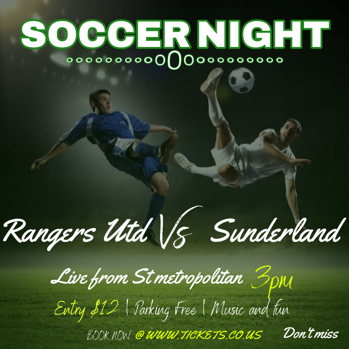 Plantilla de Soccer night | PosterMyWall