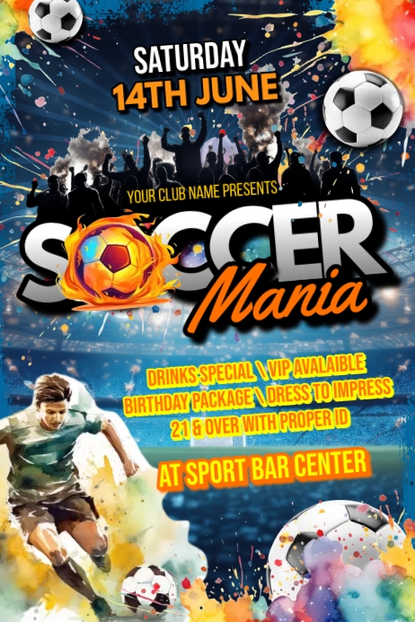 Soccer Poster Template | PosterMyWall