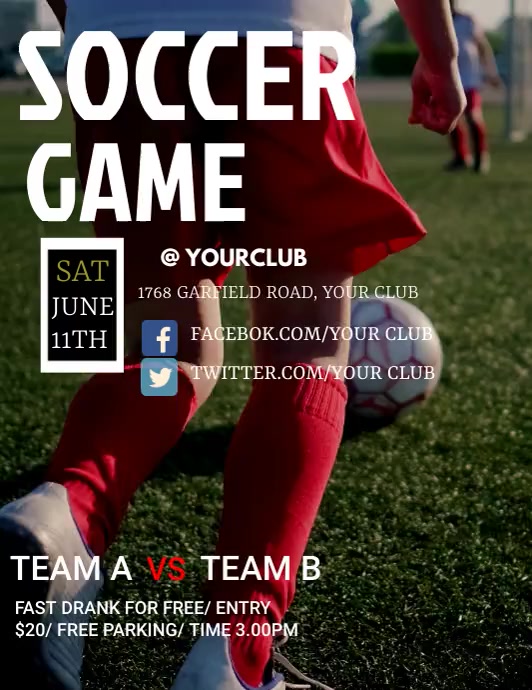 Soccer poster Template | PosterMyWall