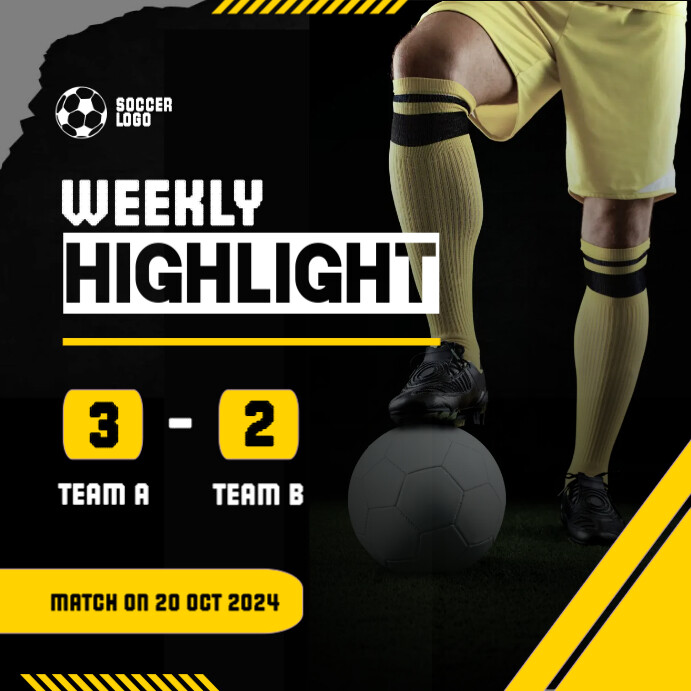 Soccer result Template | PosterMyWall