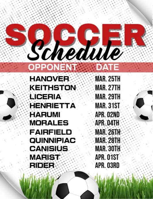 Soccer Schedule Ads Template | PosterMyWall
