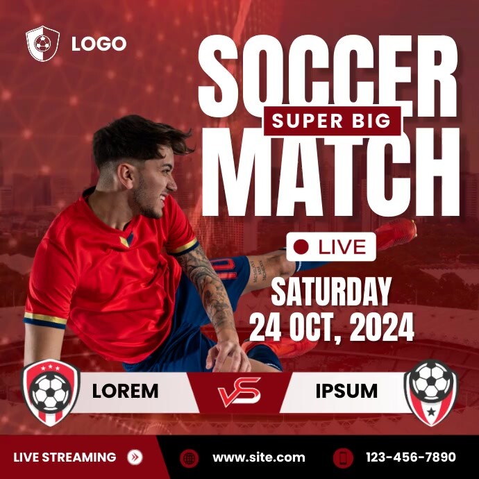 Soccer Super Big Match Templat | PosterMyWall