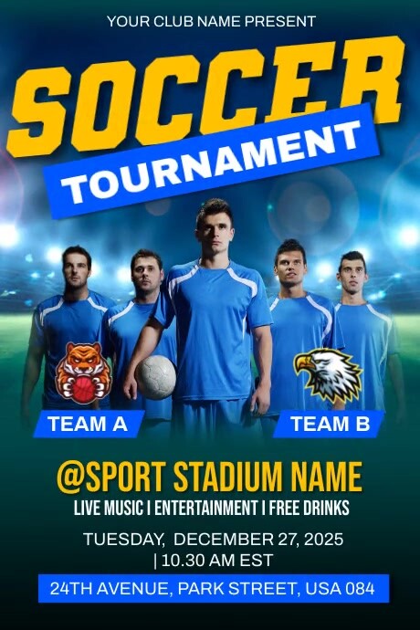 Soccer Tournament Templat | PosterMyWall