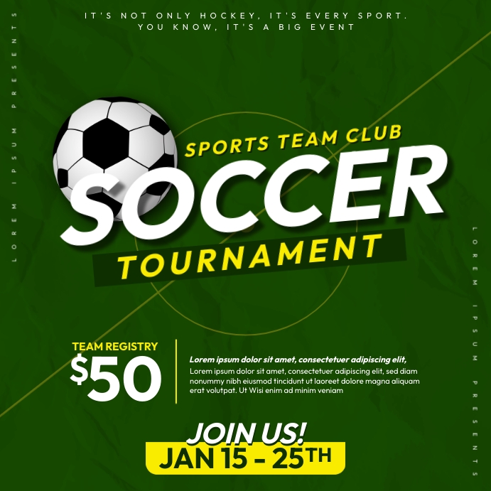 Soccer Tournament Design Template | PosterMyWall