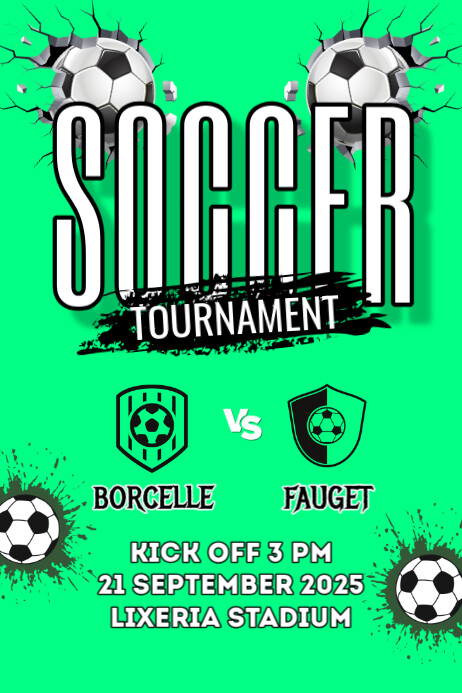 SOCCER TOURNAMENT Template | PosterMyWall