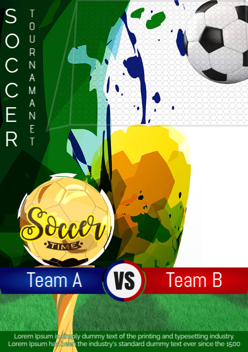 Soccer Tournament Flyer A4 Templat | PosterMyWall