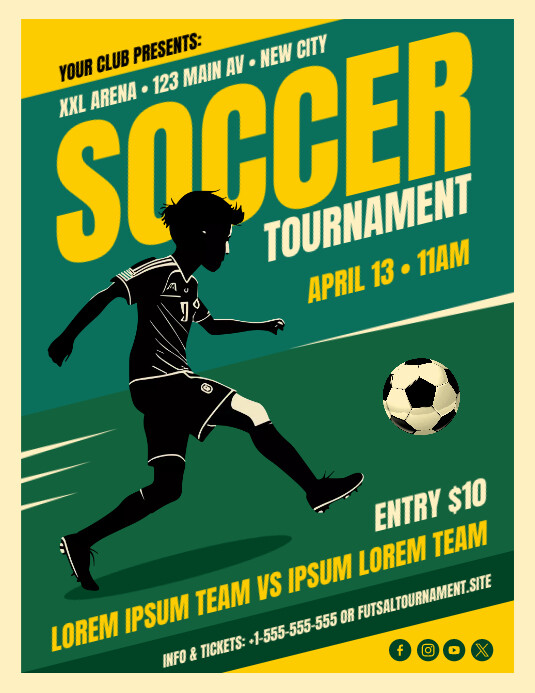 Soccer Tournament Flyer Template | PosterMyWall