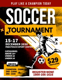 Soccer Tryouts Flyer Poster Template | PosterMyWall