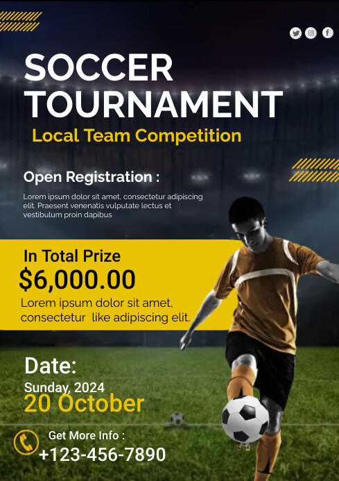 Soccer Tournament Flyer Template | PosterMyWall