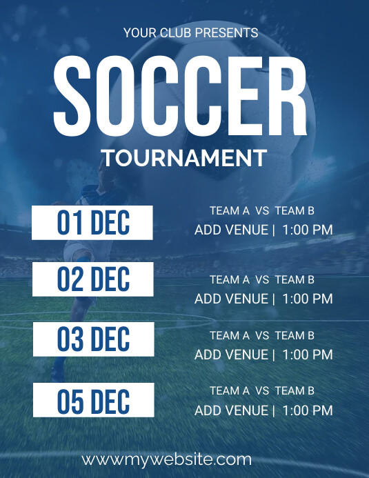 soccer tournament flyers Template | PosterMyWall
