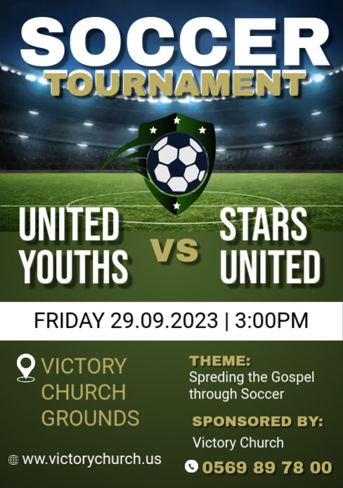 SOCCER TOURNAMENT FRIENDLY MATCH FLYER Template | PosterMyWall