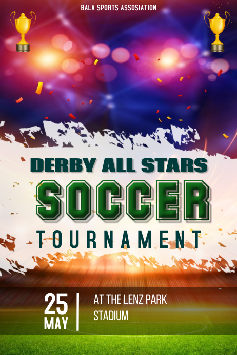 Copy of SOCCER TOURNAMENT GAME POSTER | PosterMyWall