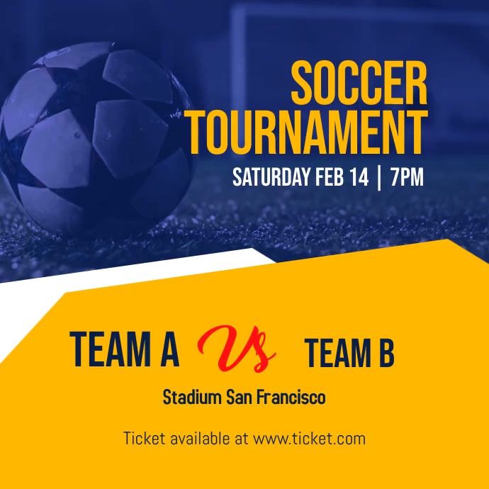 Soccer Tournament Instagram Post Template | PosterMyWall