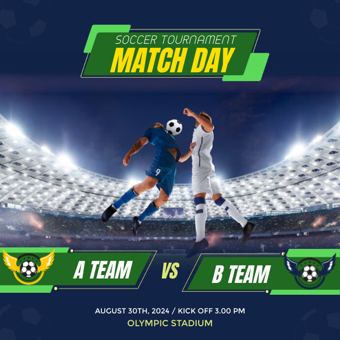 Plantilla de Soccer Tournament Matchday Instagram Post | PosterMyWall