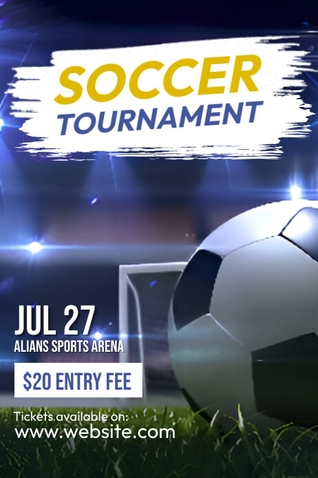 soccer tournament poster design Template | PosterMyWall