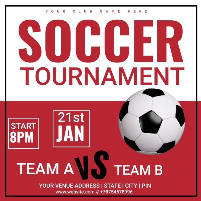 Soccer tournament Poster Template | PosterMyWall