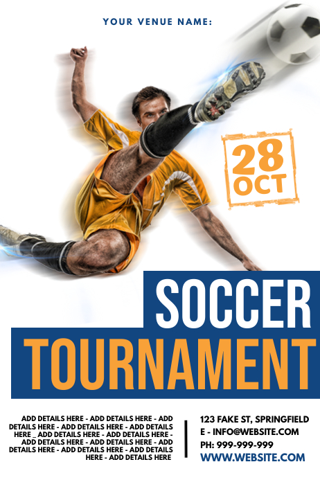 Soccer Tournament Poster Template | PosterMyWall