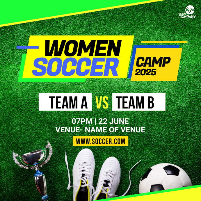 Soccer Training Camp Post Template | PosterMyWall