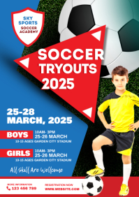 soccer tryouts flyer Template | PosterMyWall