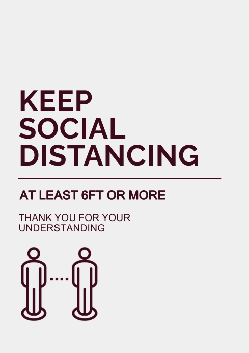 Plantilla de De Distancia Social Covid 19 | PosterMyWall