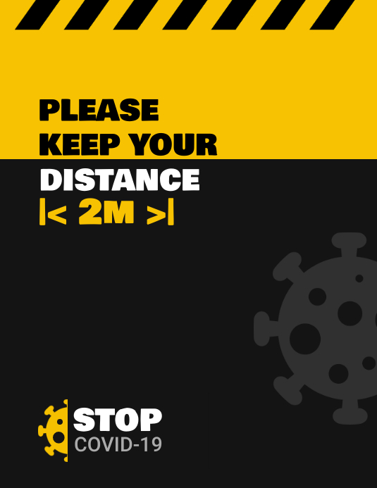 social distance flyer Template | PosterMyWall