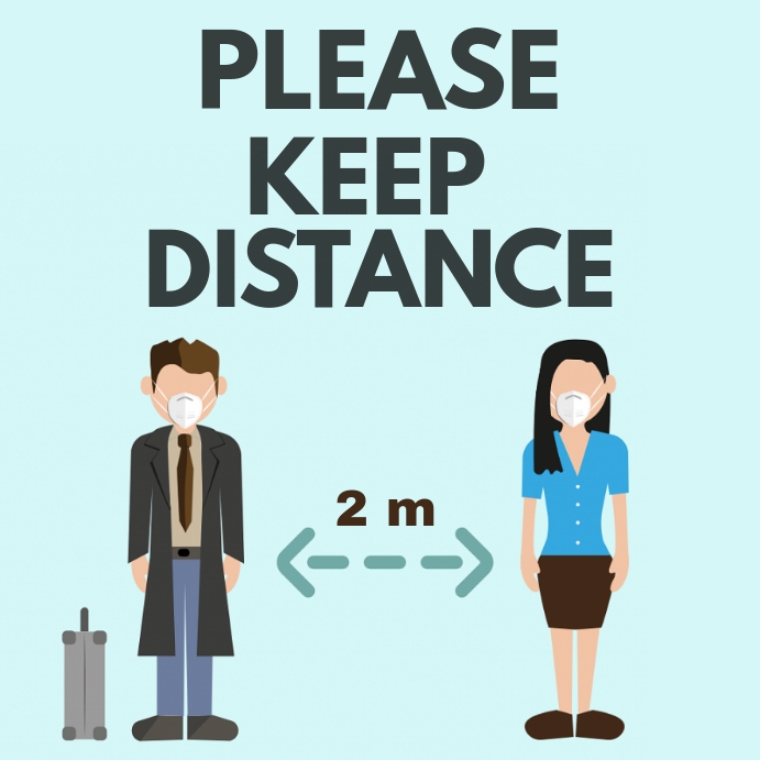 Social Distance Instagram Post Template | PosterMyWall