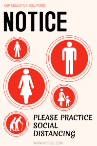 Covid-19 Awareness Social Distancing Poster Template | PosterMyWall
