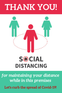 Covid-19 Awareness Social Distancing Poster Template | PosterMyWall