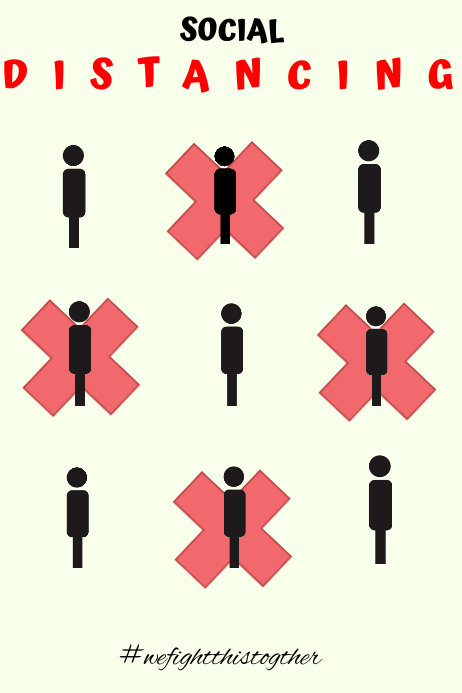 Social Distancing Template | PosterMyWall