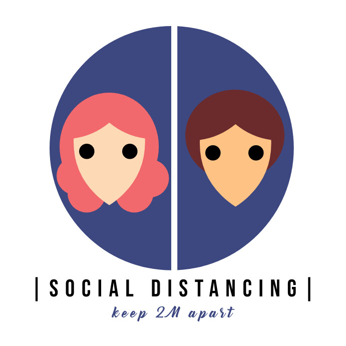Social Distancing Template | PosterMyWall