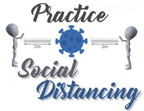 SOCIAL DISTANCING Template | PosterMyWall
