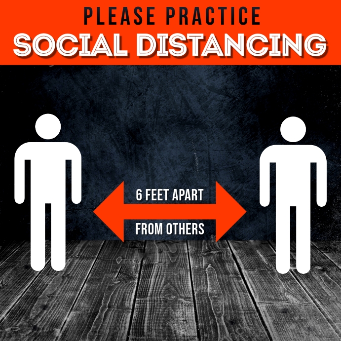 Copy of SOCIAL DISTANCING FLYER TEMPLATE | PosterMyWall