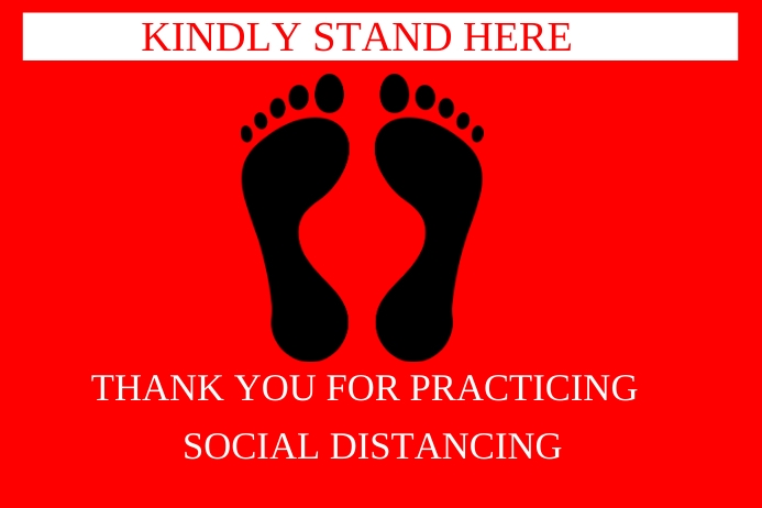 SOCIAL DISTANCING POSTER Template | PosterMyWall