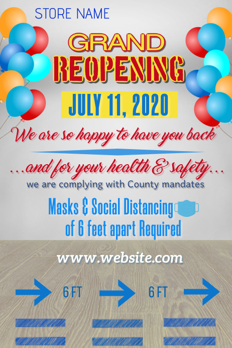 Social Distancing Poster Template | PosterMyWall