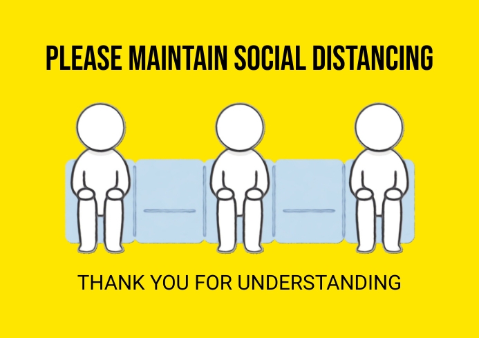 social distancing poster Template | PosterMyWall