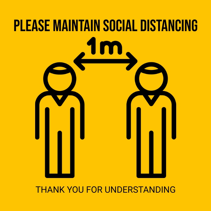 social distancing poster Modelo | PosterMyWall