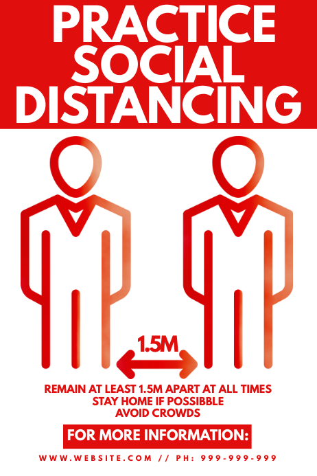 Copy of Social Distancing Poster | PosterMyWall