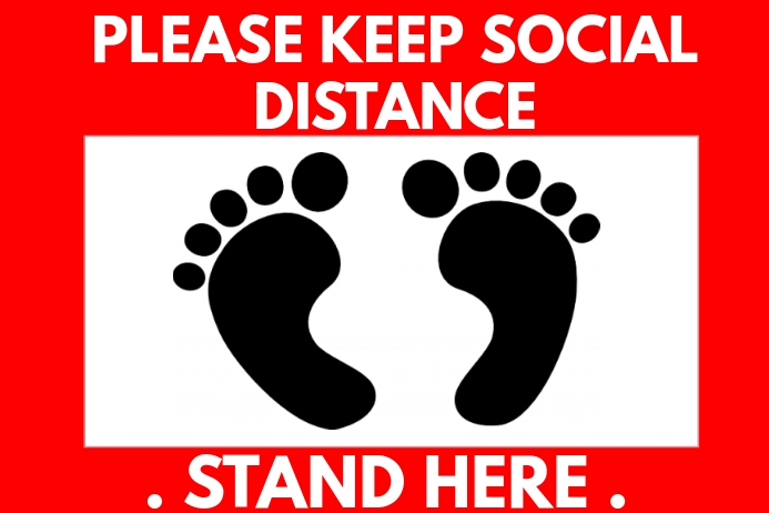SOCIAL DISTANCING POSTER Template | PosterMyWall