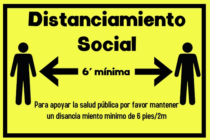 Social Distancing - Spanish (Letter) Template | PosterMyWall