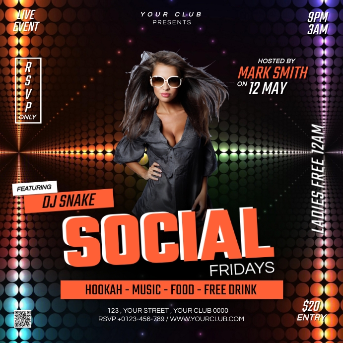 Copy of Social Fridays | PosterMyWall