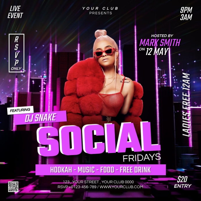 Social Fridays Template | PosterMyWall