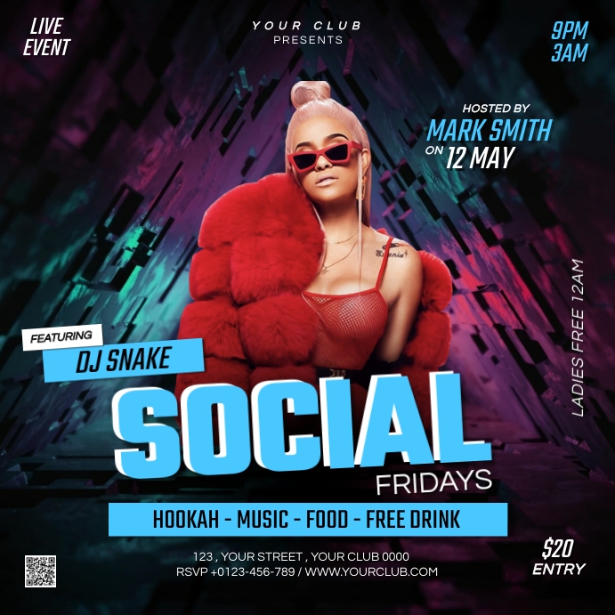 Social Fridays Template | PosterMyWall