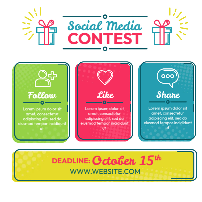 Social Media Contest Template | PosterMyWall