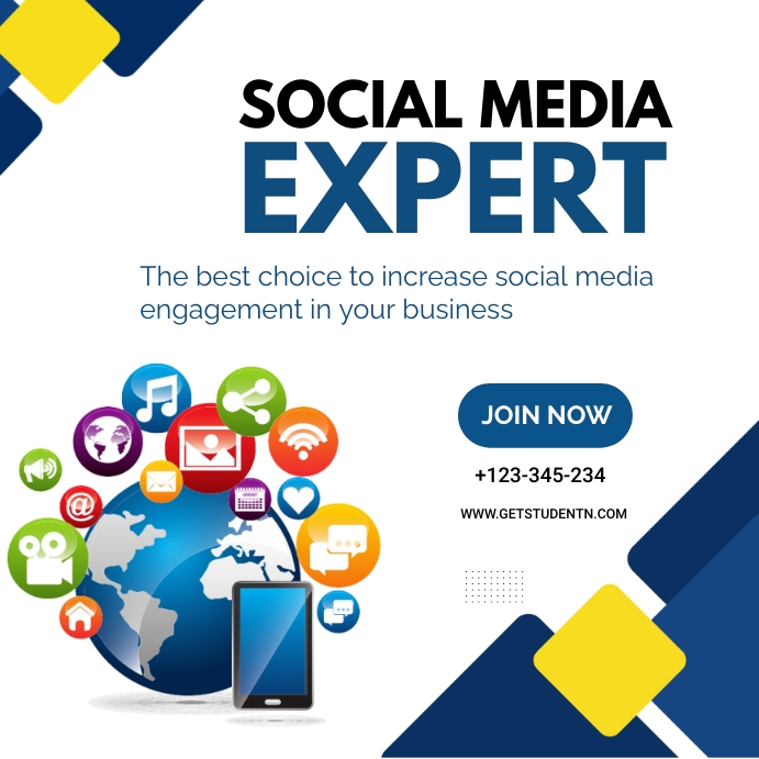 Copy of SOCIAL MEDIA EXPERT FLYER | PosterMyWall