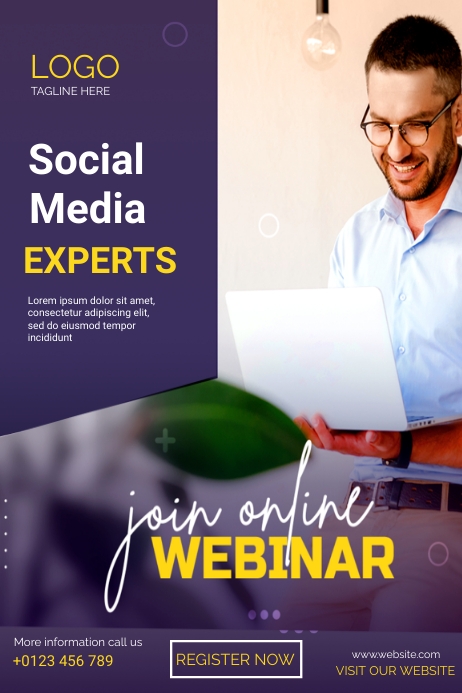Copy of SOCIAL MEDIA EXPERT POSTER TEMPLATE | PosterMyWall