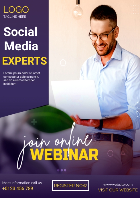 Copy of SOCIAL MEDIA EXPERT TEMPLATE | PosterMyWall